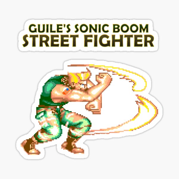 " Sonic Boom Guile Street Fighter Sonic Boom Kick Move" Sticker for Sale by hip-hop-art | Redbubble