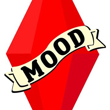 "Sims 4 Red Mood" Sticker for Sale by Shy Girl Merchant | Redbubble