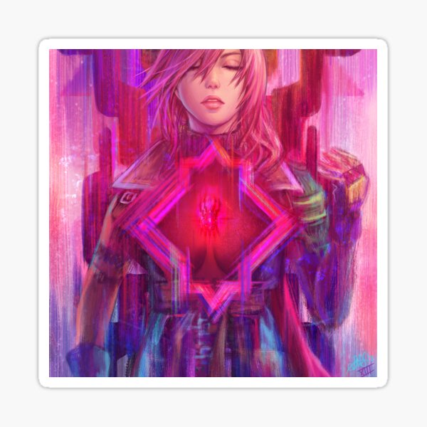"Final Fantasy XIII - Lightning" Sticker for Sale by Dice9633 | Redbubble