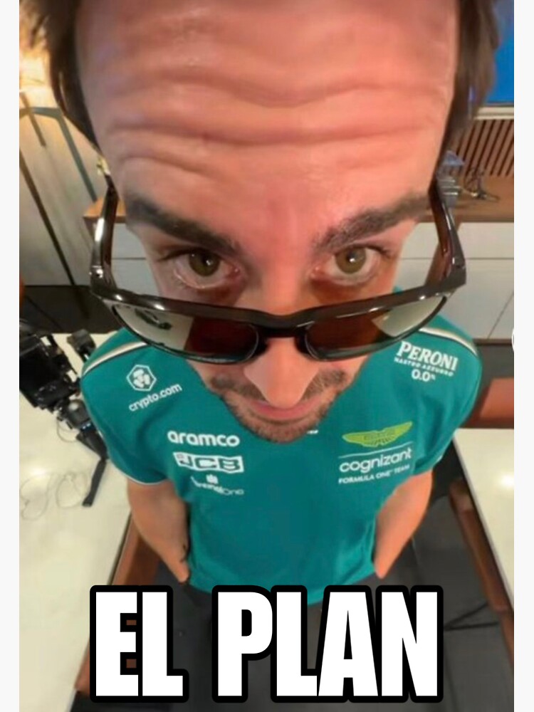 "El Plan Fernando Alonso " Sticker for Sale by F1memestickers | Redbubble