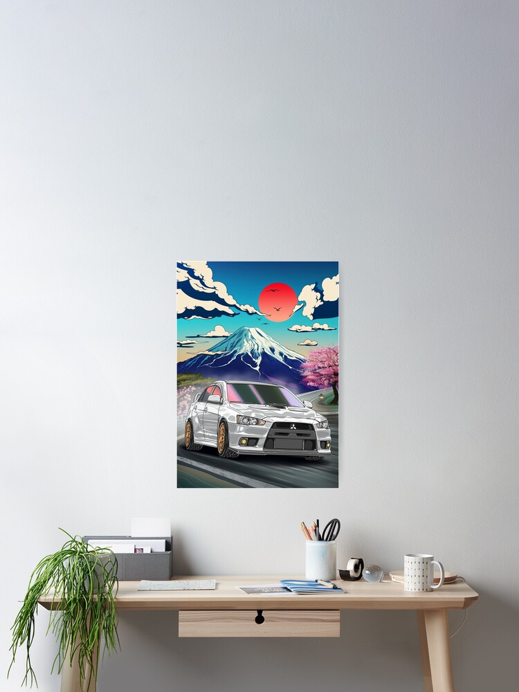 "JDM Mitsubishi Lancer Evolution X" Poster for Sale by Navin Guyvit ...