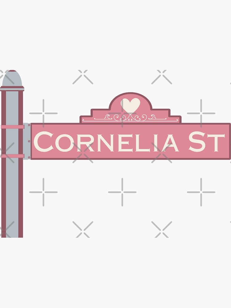"Cornelia street sign" Sticker for Sale by J-Creative- | Redbubble
