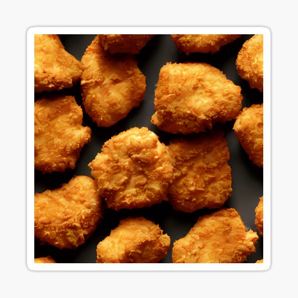 "Nugs chicken nuggets realistic meme pattern" Sticker for Sale by SJG ...