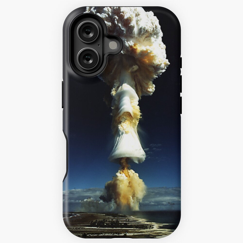 "Mushroom Cloud French Nuclear Bomb Test LICORNE, 1970" Poster for Sale ...