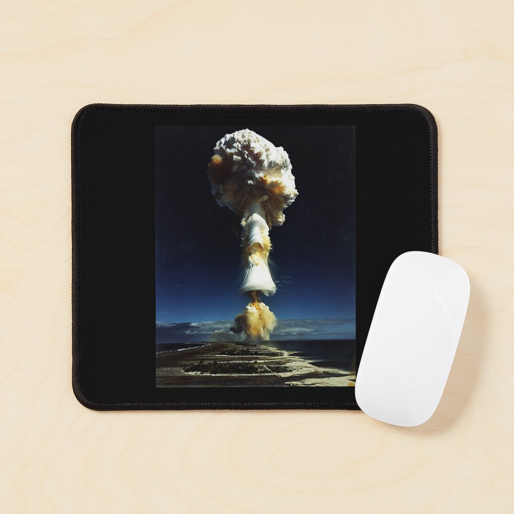 "Mushroom Cloud French Nuclear Bomb Test LICORNE, 1970" Poster for Sale ...