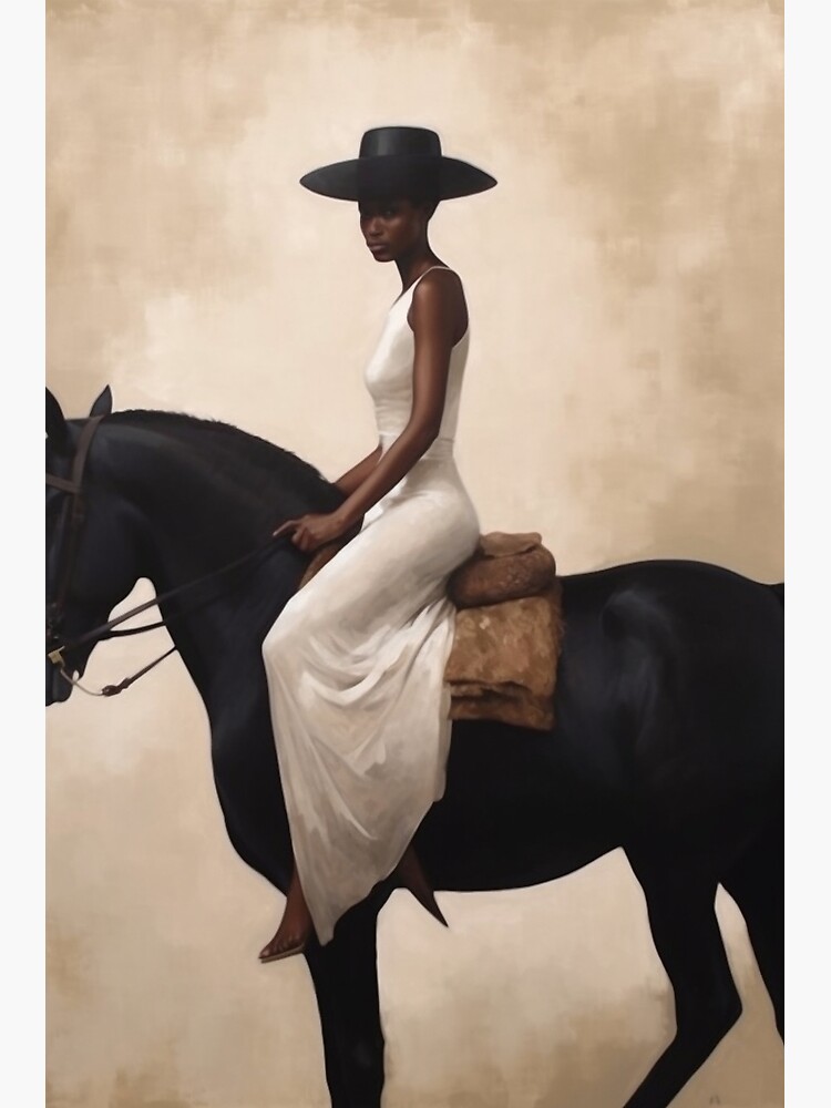 "Woman Horse Riding" Art Print for Sale by MidJourneymen | Redbubble