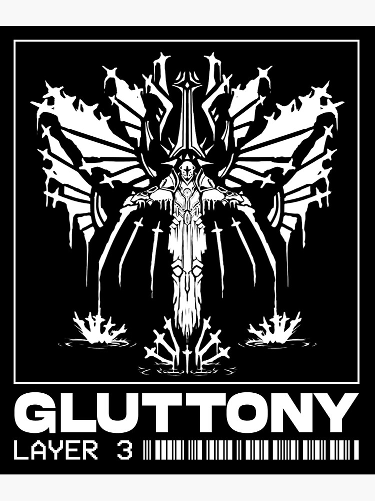 "ULTRAKILL - Gluttony Black and white" Sticker for Sale by TENKOMORI | Redbubble