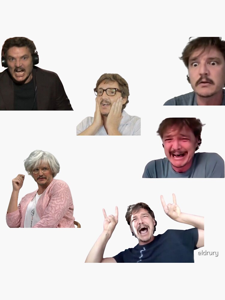 "Pedro Pascal Sticker Pack" Sticker for Sale by eldrury | Redbubble