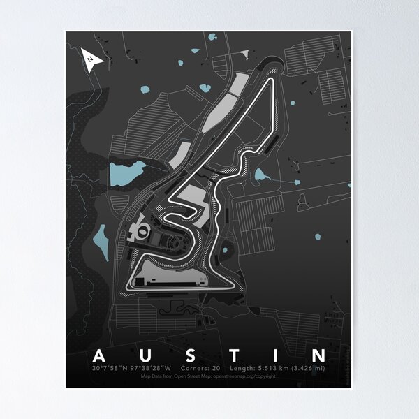 "Circuit of the Americas Grand Prix | F1 Poster | Formula 1 Track ...