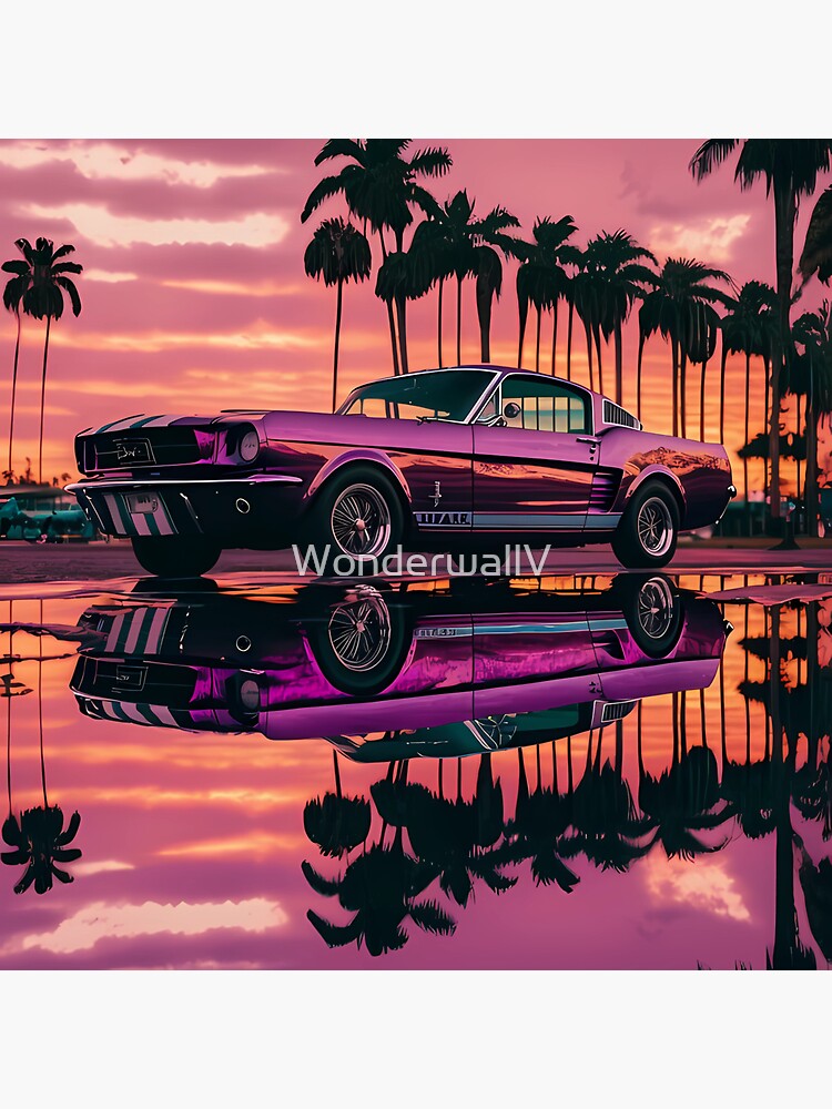 "RetroWave 1965 Ford Mustang Shelby GT350 - Synthwave 80s Aesthetic ...