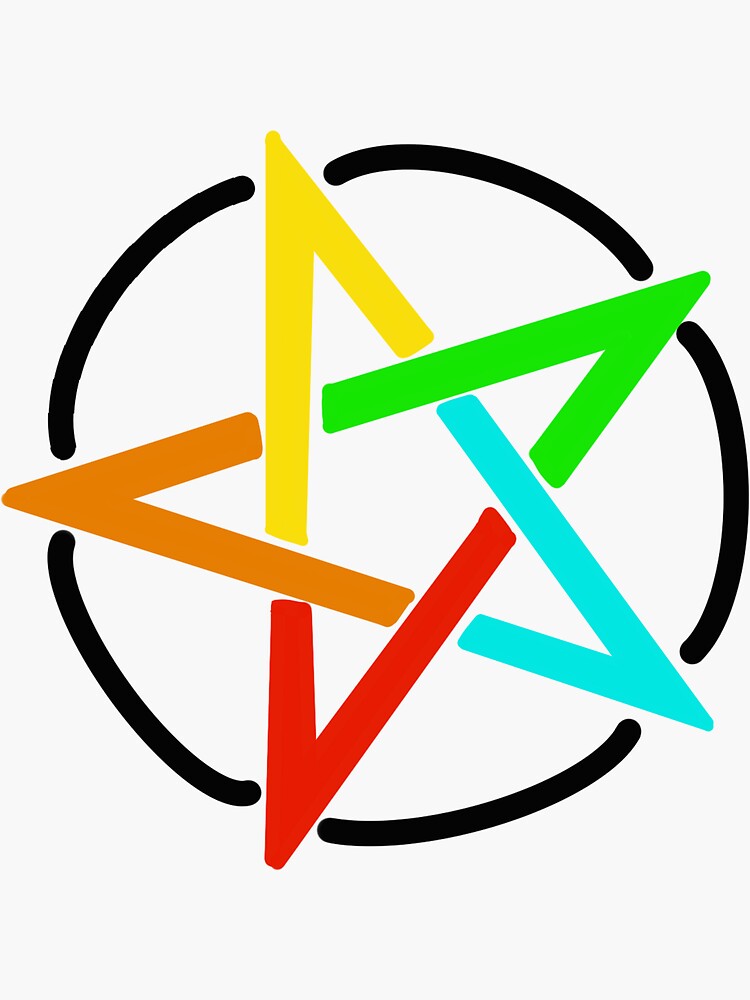 "Satanic rainbow" Sticker for Sale by BaconMilkShake | Redbubble