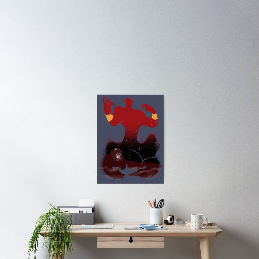 "Red Genie" Poster by Paolo87 | Redbubble