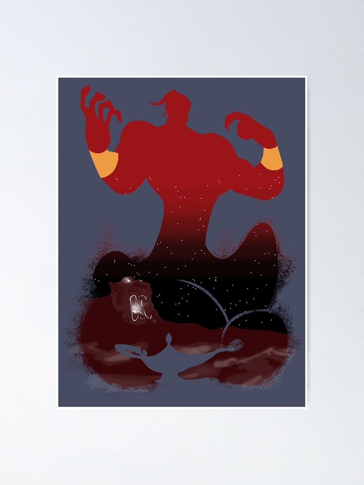 "Red Genie" Poster by Paolo87 | Redbubble
