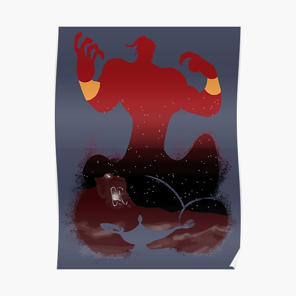 "Red Genie" Poster by Paolo87 | Redbubble