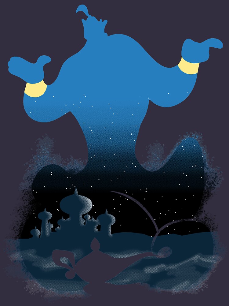 "Blue Genie" T-shirt for Sale by Paolo87 | Redbubble | red t-shirts ...