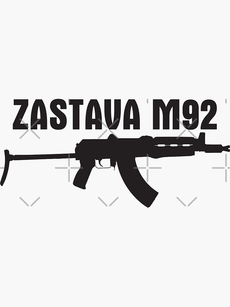"Sub Machine Gun Zastava M92" Sticker for Sale by FlyNeX | Redbubble
