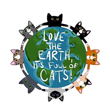 "Earth Day Cats 2023" Sticker for Sale by kilkennycat | Redbubble