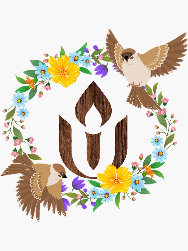 "Roots and wings Unitarian Universalism chalice " Sticker for Sale by ...