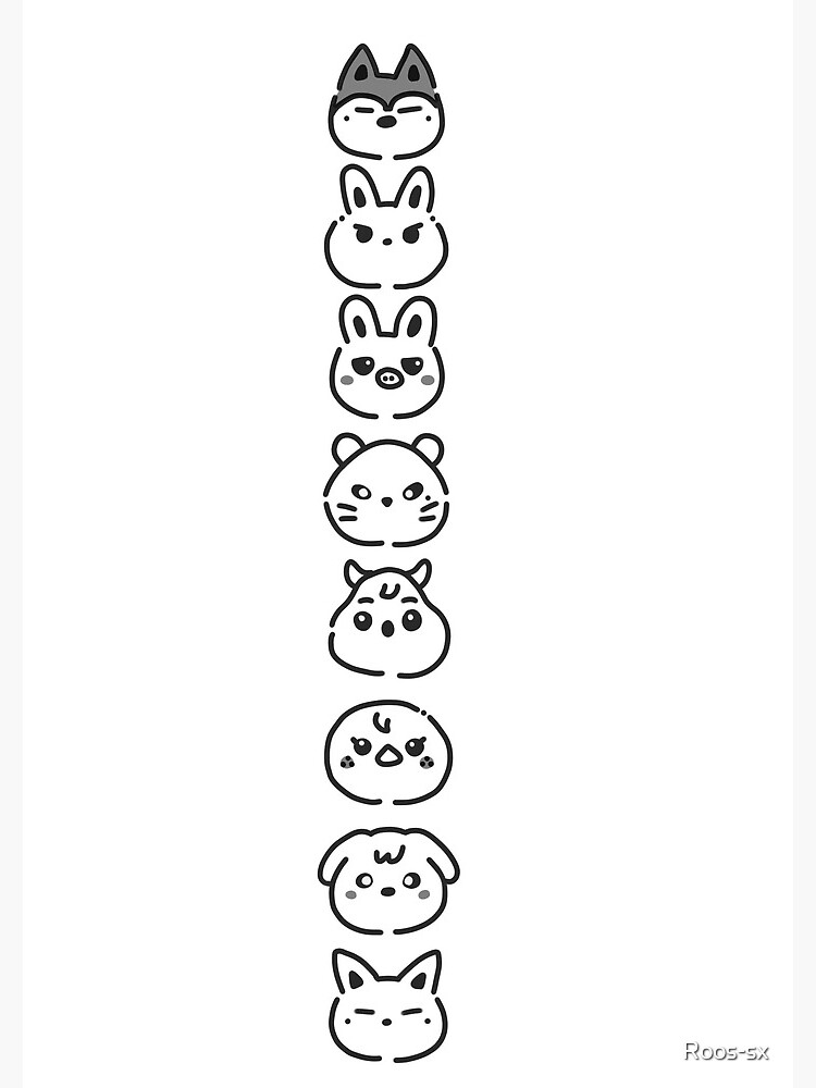 "Stray Kids skzoo icons" Journal for Sale by Roos-sx | Redbubble