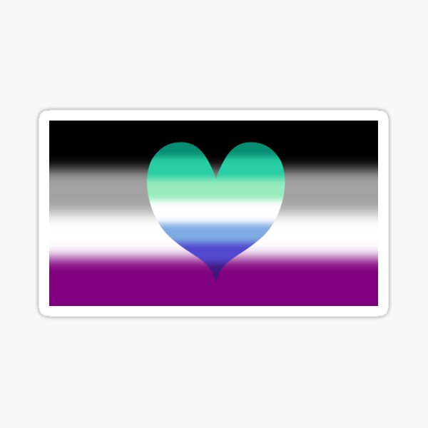 "Gradient Asexual Gay Male Homoromantic Pride Flag" Sticker for Sale by ...