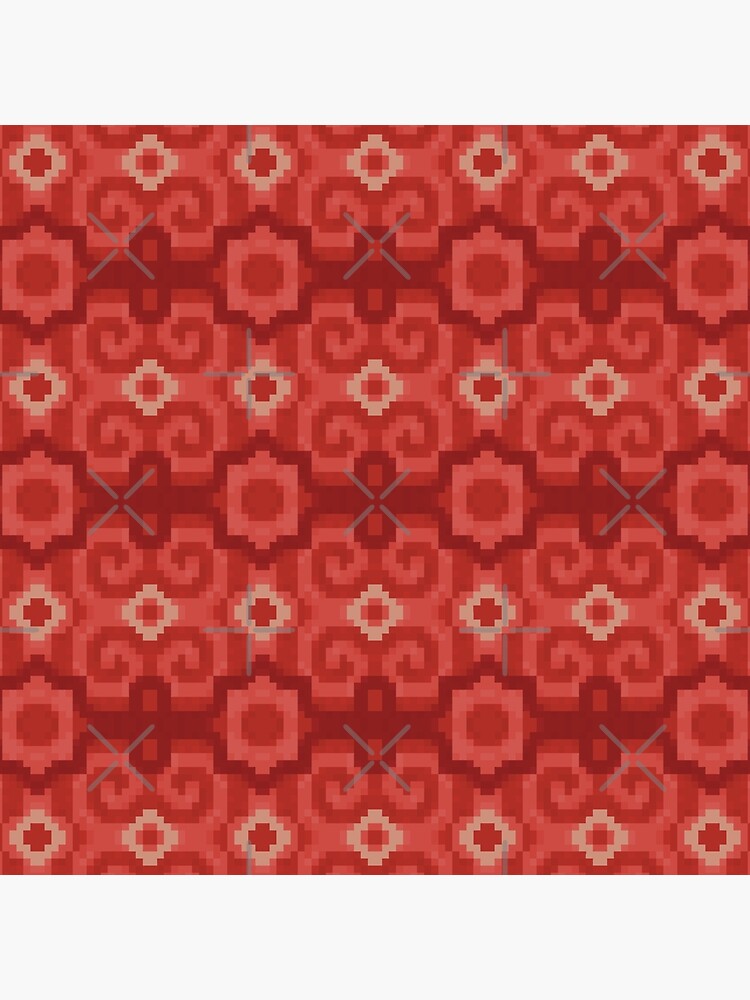 "Minecraft Red Glazed Terracotta (Tiled)" Art Print for Sale by ...