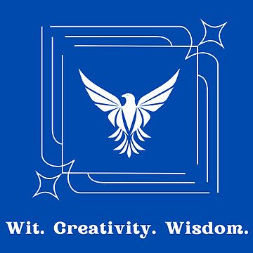 "Wit. Wisdom. Creativity. Eagle" Sticker for Sale by Shell-bert | Redbubble