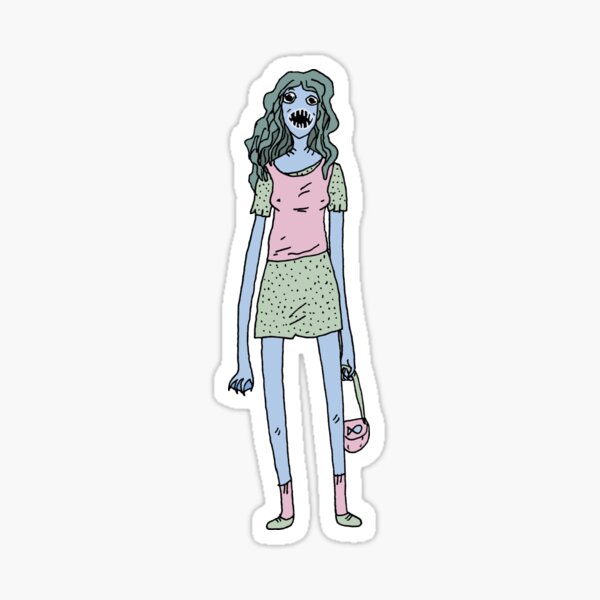 "Eel Girl" Sticker by Evlyn Moreau | Redbubble