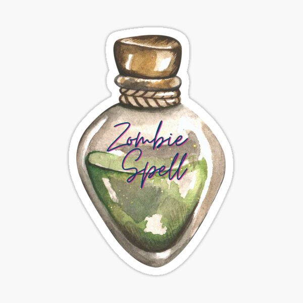 "Zombie curse spell stickers" Sticker for Sale by OldTreePrintSho ...