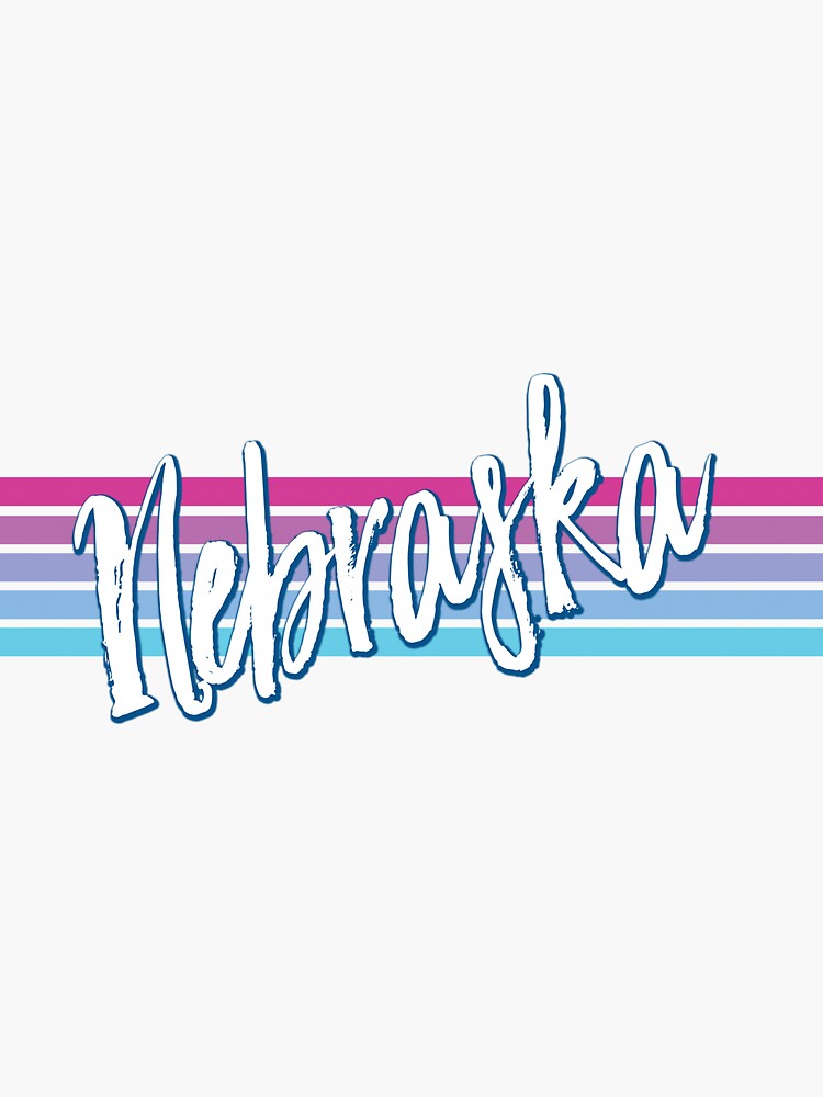"Nebraska Vintage Retro 70s Throwback" Sticker for Sale by ...