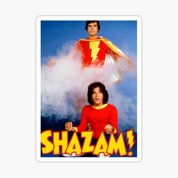"Shazam 70s TV show" Sticker for Sale by Bigjoevelarde | Redbubble
