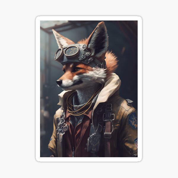 "Fox Pilot" Sticker for Sale by GoodLifeImages | Redbubble
