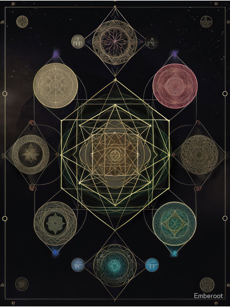 "Sacred Geometry, Crystalline Elemental 4:3" Sticker for Sale by ...
