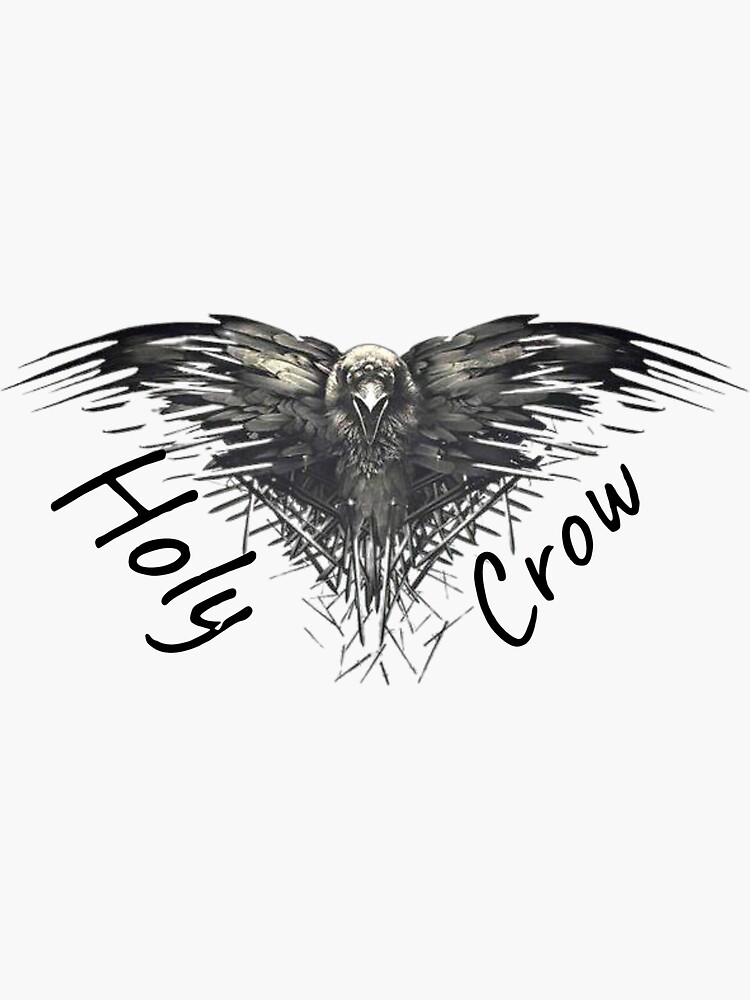 "Holy Crow Black Crow" Sticker for Sale by brandikaes | Redbubble