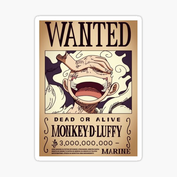"Luffy new wanted" Sticker by OnePieceSHOP | Redbubble