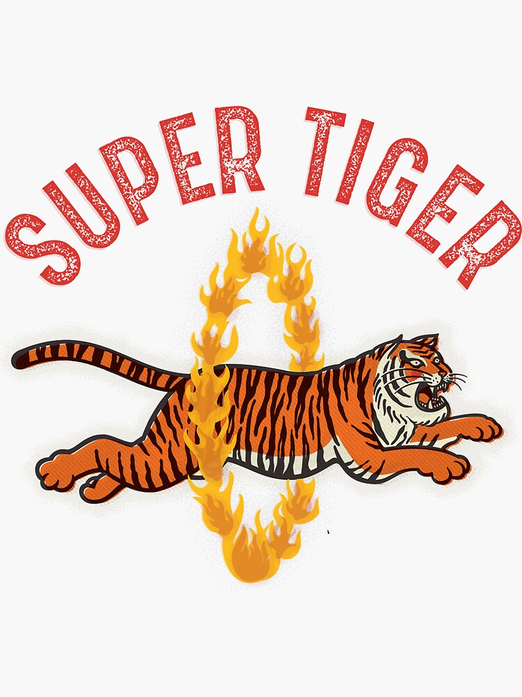 "Super Tiger - Super Duper T-Shirt" Sticker for Sale by supertiger61 ...