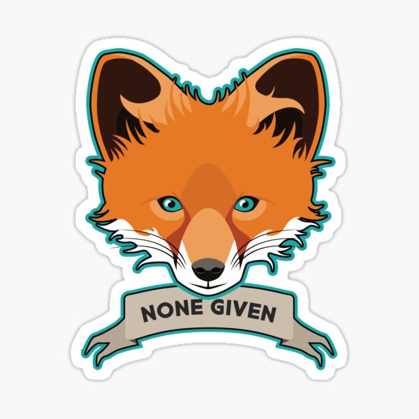"No Fox Given" Sticker for Sale by EndFlight | Redbubble