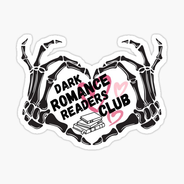 "Dark Romance Readers Club" Sticker for Sale by amandakoz | Redbubble
