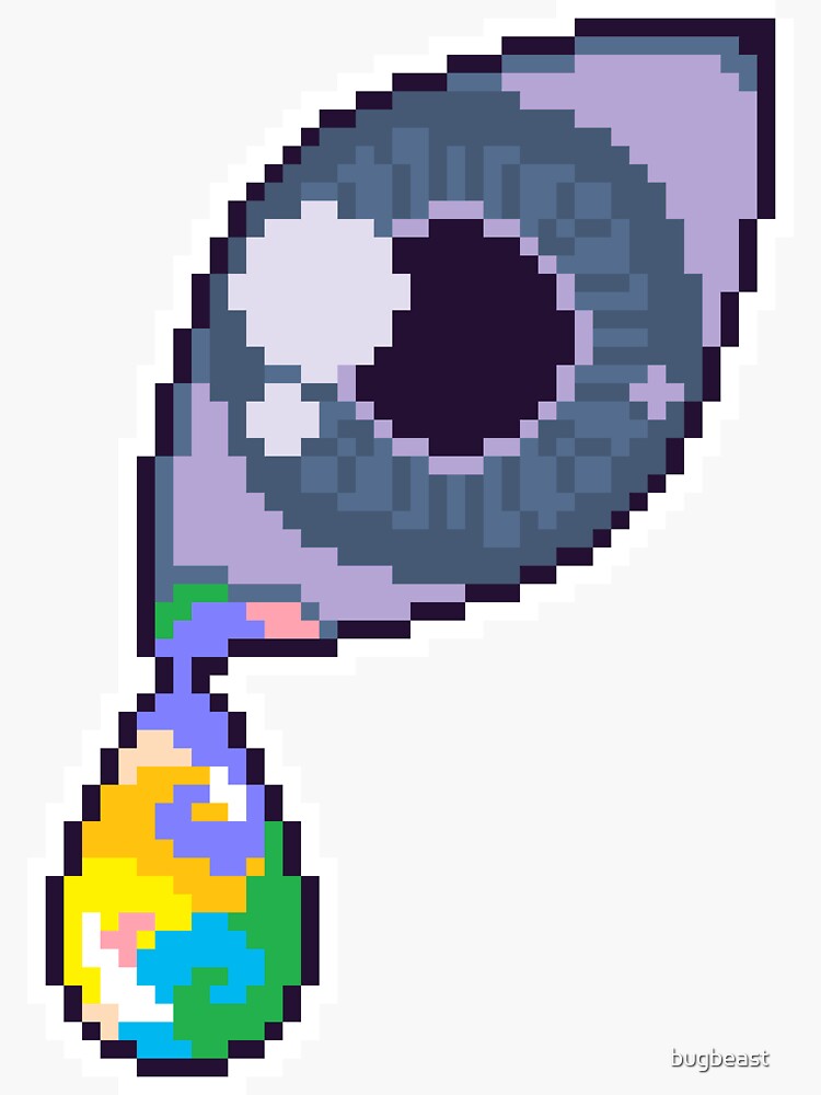 "A vibrant tear of colors - Pixel art" Sticker for Sale by bugbeast ...