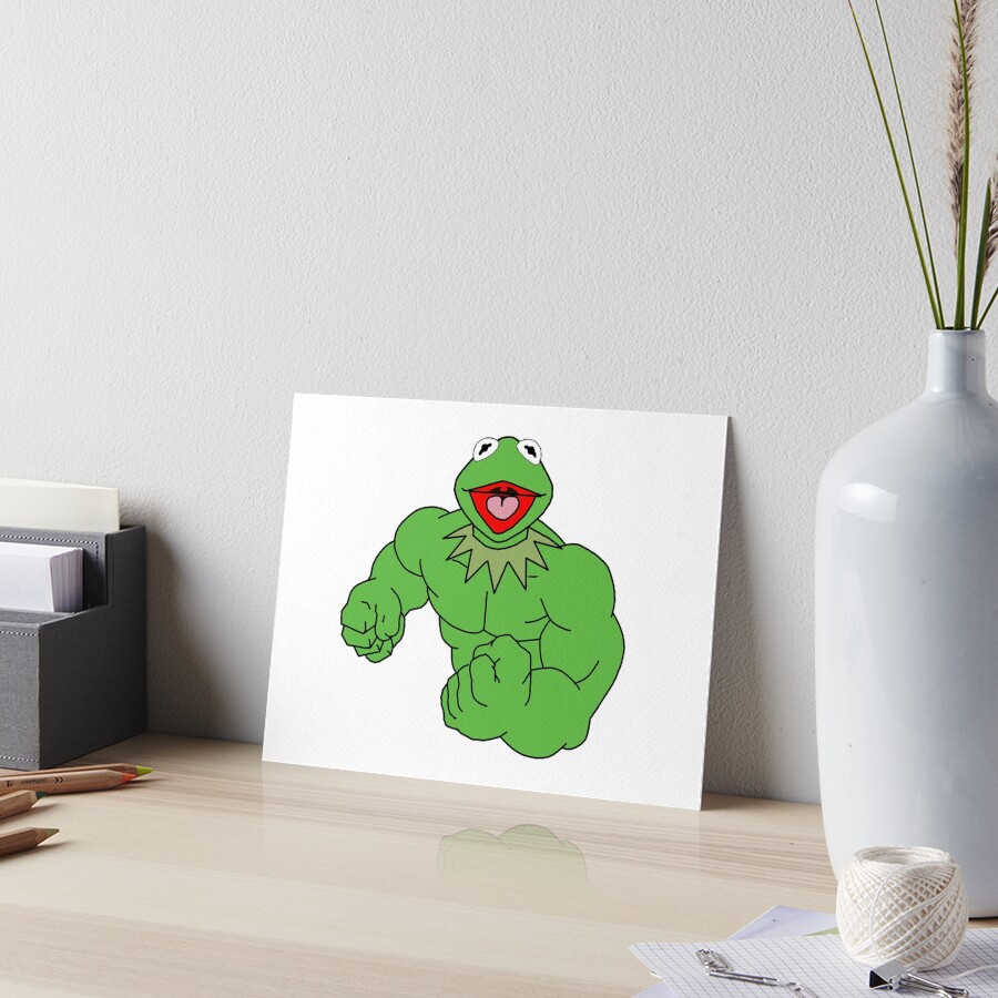 "Kermit The Frog Muscle " Poster for Sale by Eolithic | Redbubble
