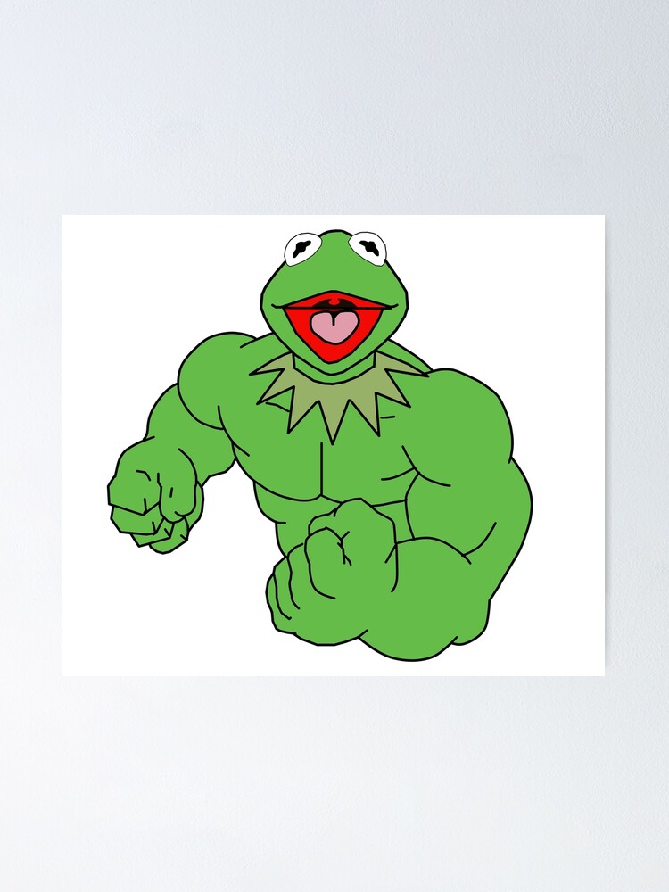 "Kermit The Frog Muscle " Poster for Sale by Eolithic | Redbubble