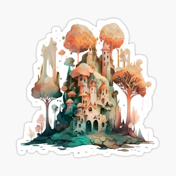 "High Detail Illustration for a Dreamy Atmosphere" Sticker for Sale by ...