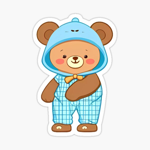 "Cute little bear" Sticker for Sale by Cahlie Li | Redbubble