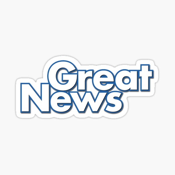 "Great News" Sticker for Sale by 0-fir | Redbubble