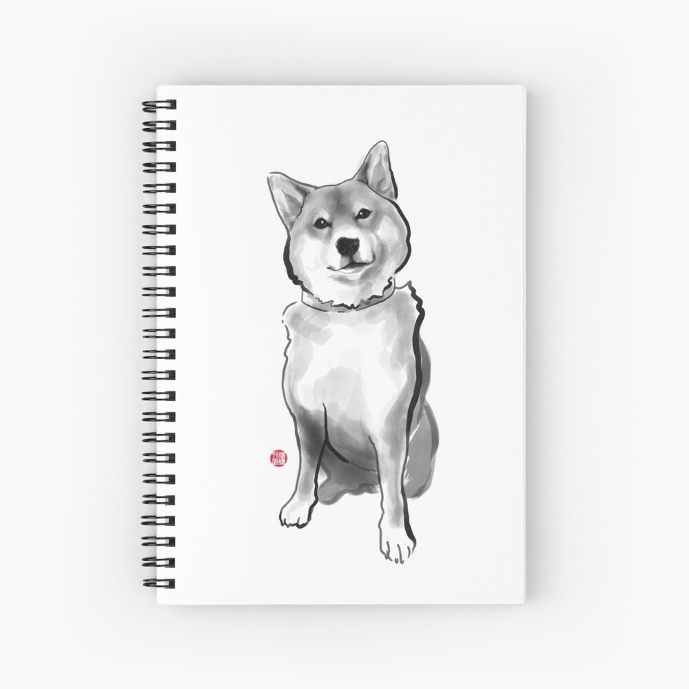 "The perfect Shiba Ibu, Japanese Dog Sumi-e Painting Ink Zen Print ...