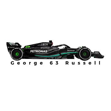"George Russell 63 Mercedes AMG Petronas Formula 1" Sticker for Sale by ...