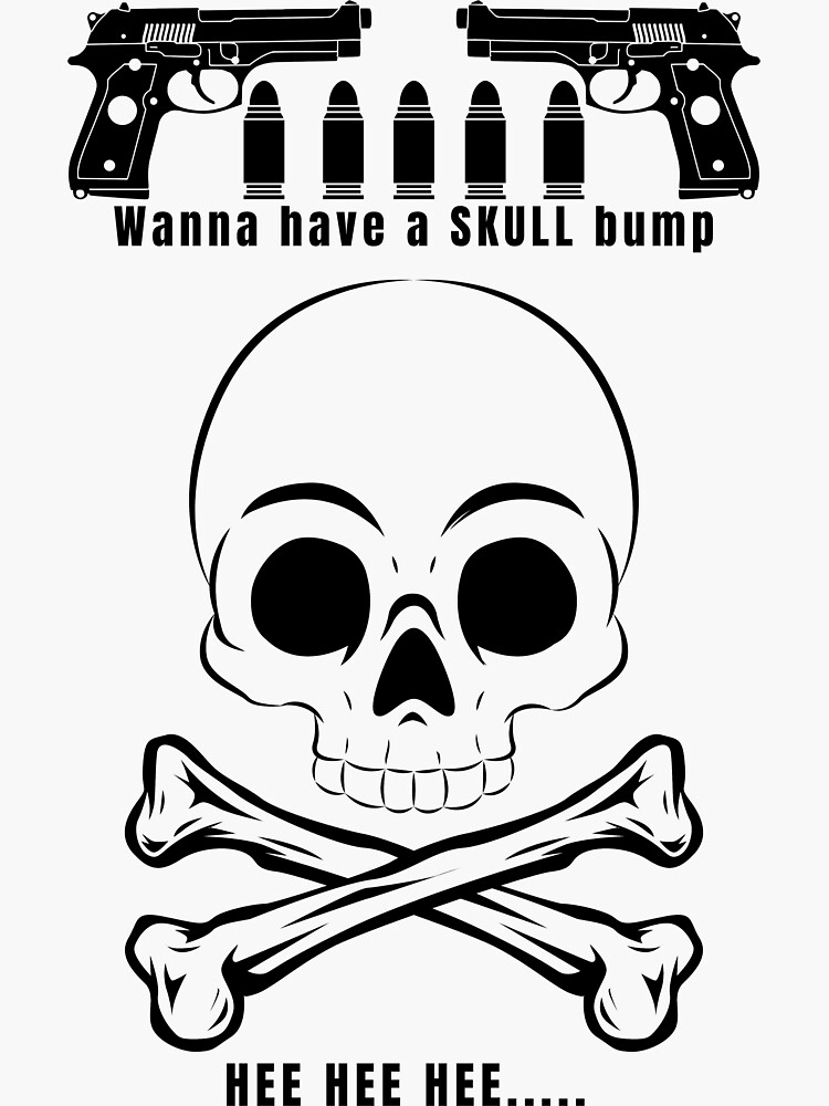 "Skull Bump" Sticker for Sale by LINK-4-U | Redbubble