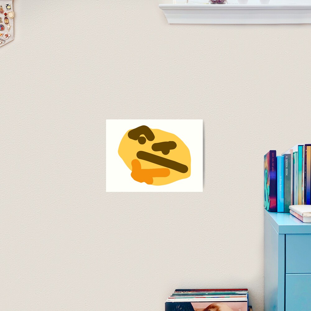 "Thonk emoji" Art Print by FraXx | Redbubble
