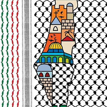 "I Love Palestine My Homeland Arabic Calligraphy Colorful Palestinian ...