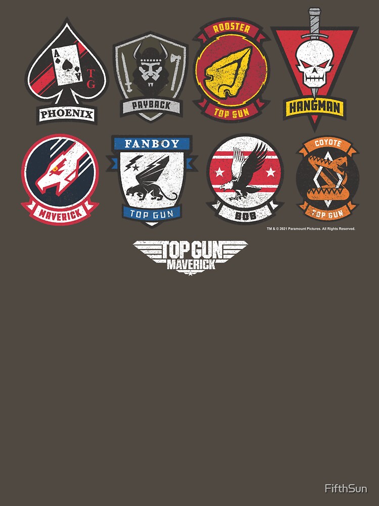 "Top Gun: Maverick Badge Layout Group Shot" Essential T-Shirt for Sale ...
