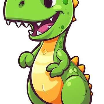 Póster for Sale con la obra «Cool Green-Yellow Baby T-Rex - Apto para ...